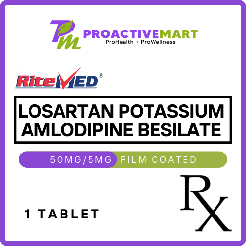 RiteMED LOSARTAN AMLODIPINE 50mg/5mg tablet – ProactiveMart
